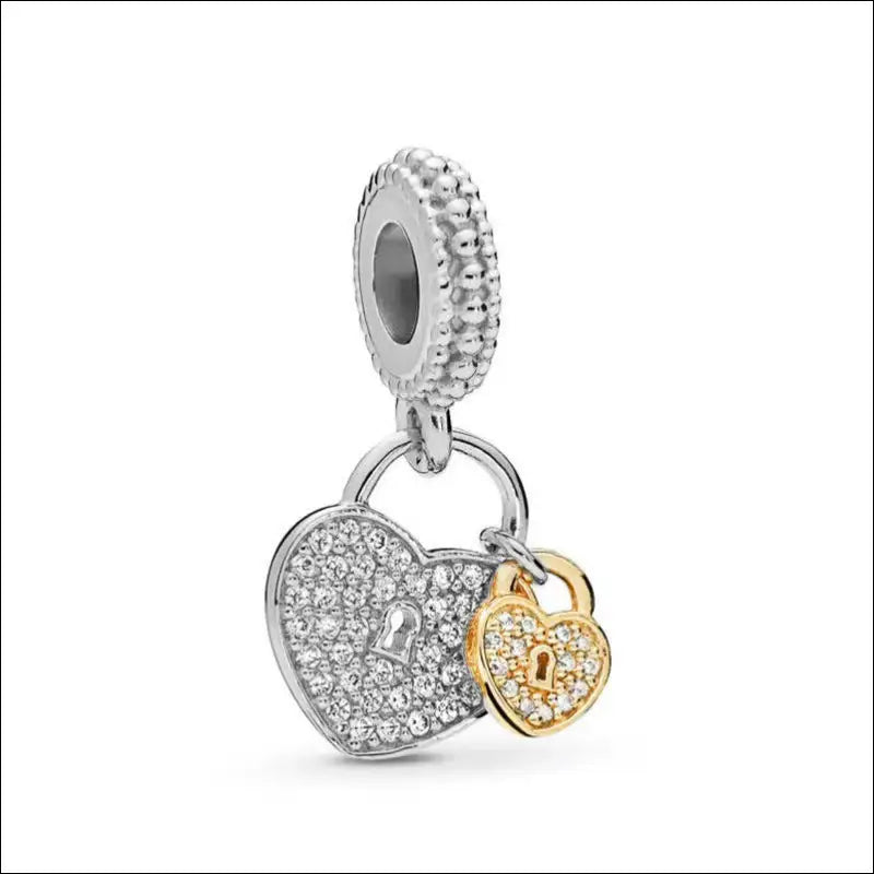 Pandora Love Locks Charm – Hjärtformade Lås i Silver & Guld – Picatshirt